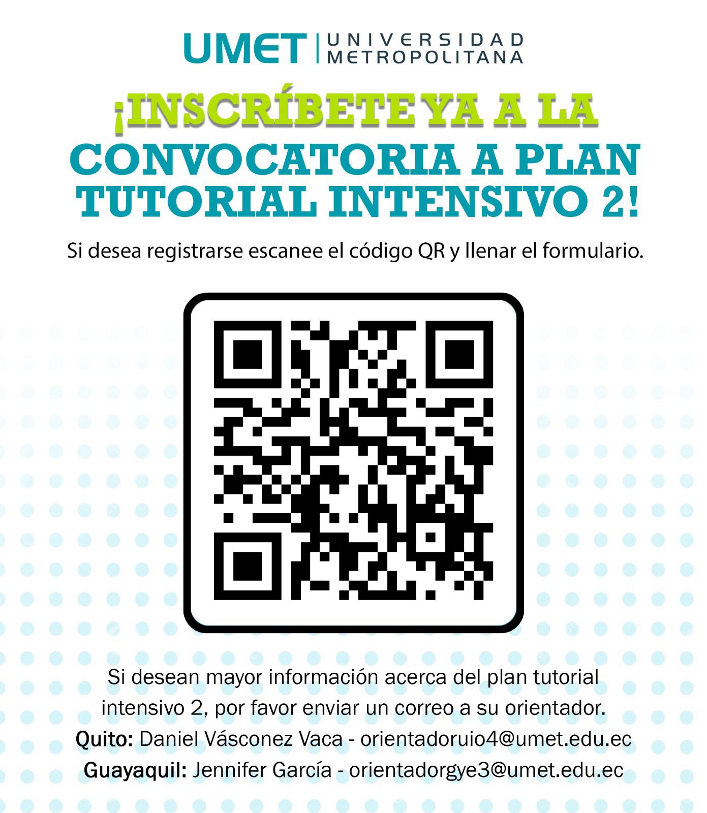 Convocatoria al Plan Intensivo 2 – UMET